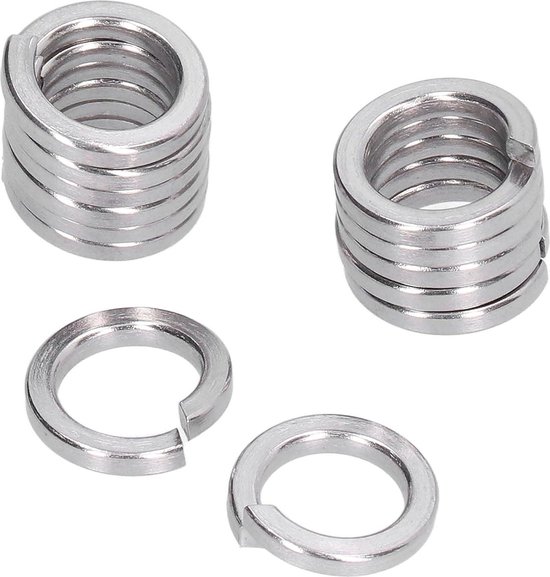 Gespleten Ringen 150 Stuks RVS Veerring Borgring Vierkante Sectie ...