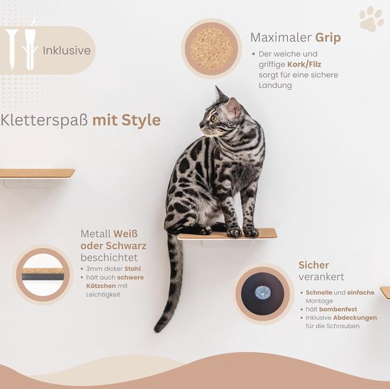 Kattentrap Set - 3-delige Klimaalternatief voor Katten - Modern Design ...