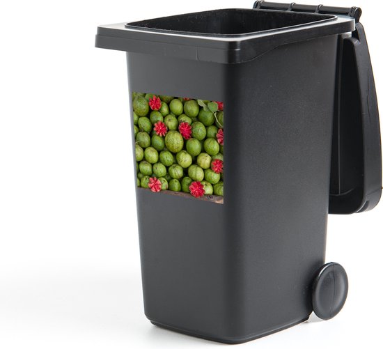 Container sticker Groene buitenkant van de guave en kleuren van het ...