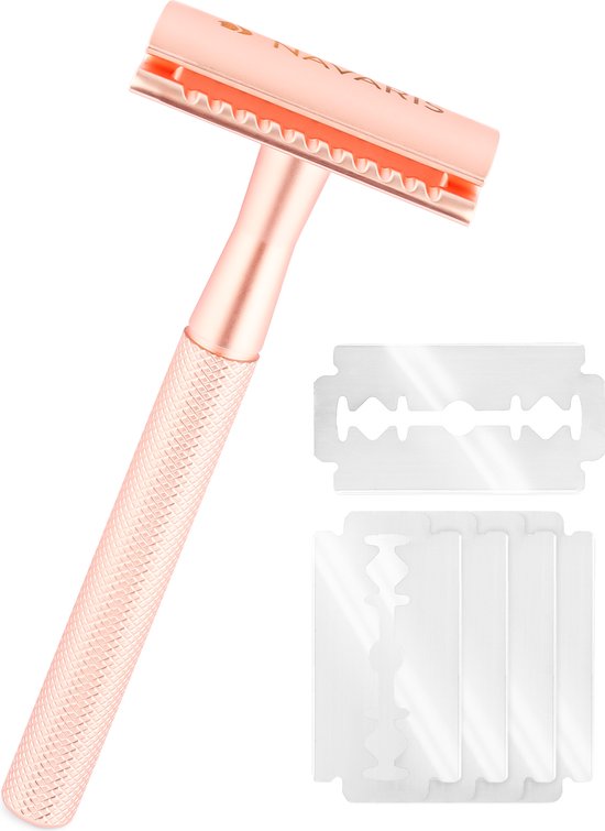 Navaris duurzaam scheermes voor dames - Safety razor - Inclusief 5 ...