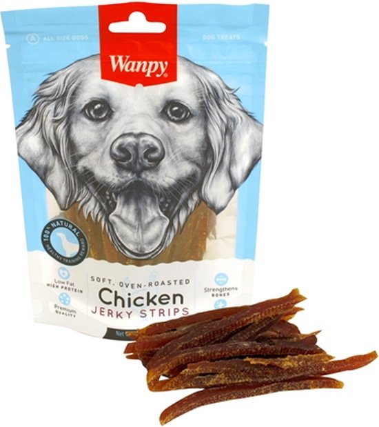 Wanpy Soft Oven-Roasted Chicken Jerky Strips | bol