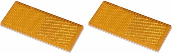 ProPlus Zelfklevende rechthoekige reflectoren - oranje - 85 x 40 mm - 2 ...