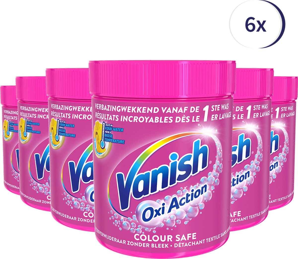 Vanish Oxi Action Colour Safe Powder 550gr x6 | bol.com