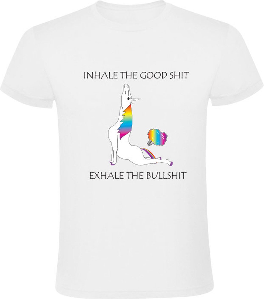 Unicorn Heren T-shirt | eenhoorn | scheet | grappig | regenboog | poep ...