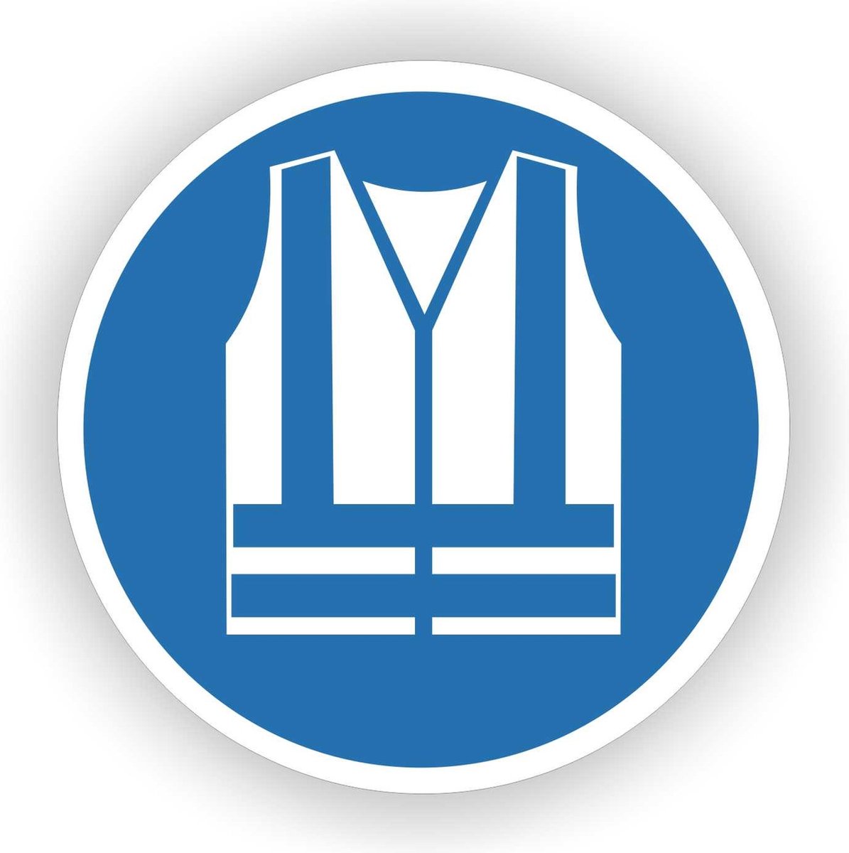Veiligheidshesje verplicht pictogram sticker 20 cm. | bol.com