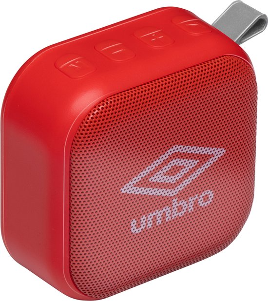 Umbro Mini Bluetooth Speaker - Draadloos - Zwart/Rood - Met Lus | bol