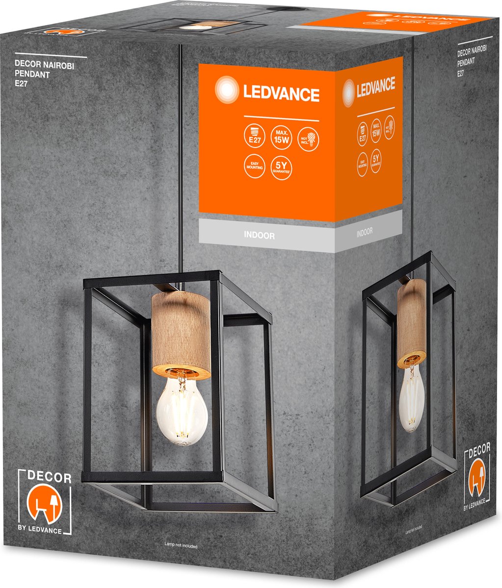 LEDVANCE DECOR Nairobi hanglamp, zwart, E27 voet | bol.com