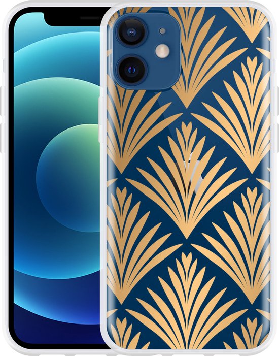 Apple iPhone 12 Mini Hoesje Art Deco Gold - Designed by Cazy | bol