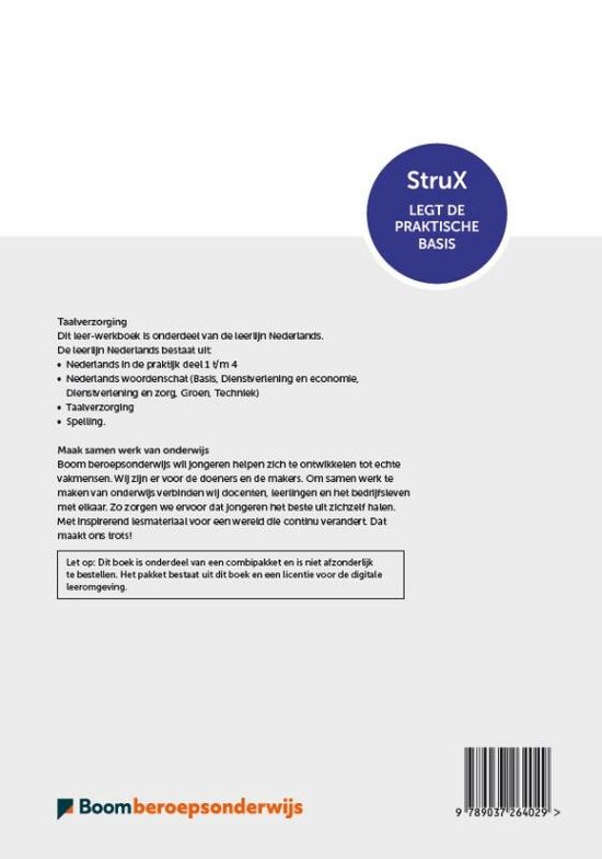 StruX - Nederlands Taalverzorging combipakket | 9789037264029 | Boeken | bol