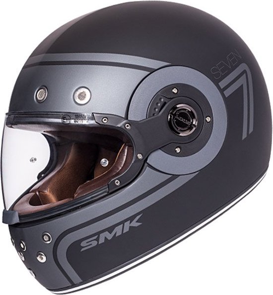 SMK Retro Seven Volledige Gezicht Helm -Black / Silver XS | bol.com