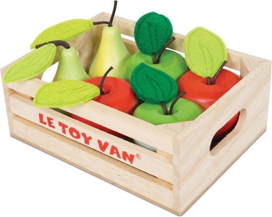 Appels en peren in houten kratje (7 delig) | bol.com