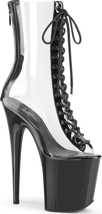 Pleaser Talons hauts -40 chaussures- FLAMINGO-800-34 US 10 Wit/ Zwart ...