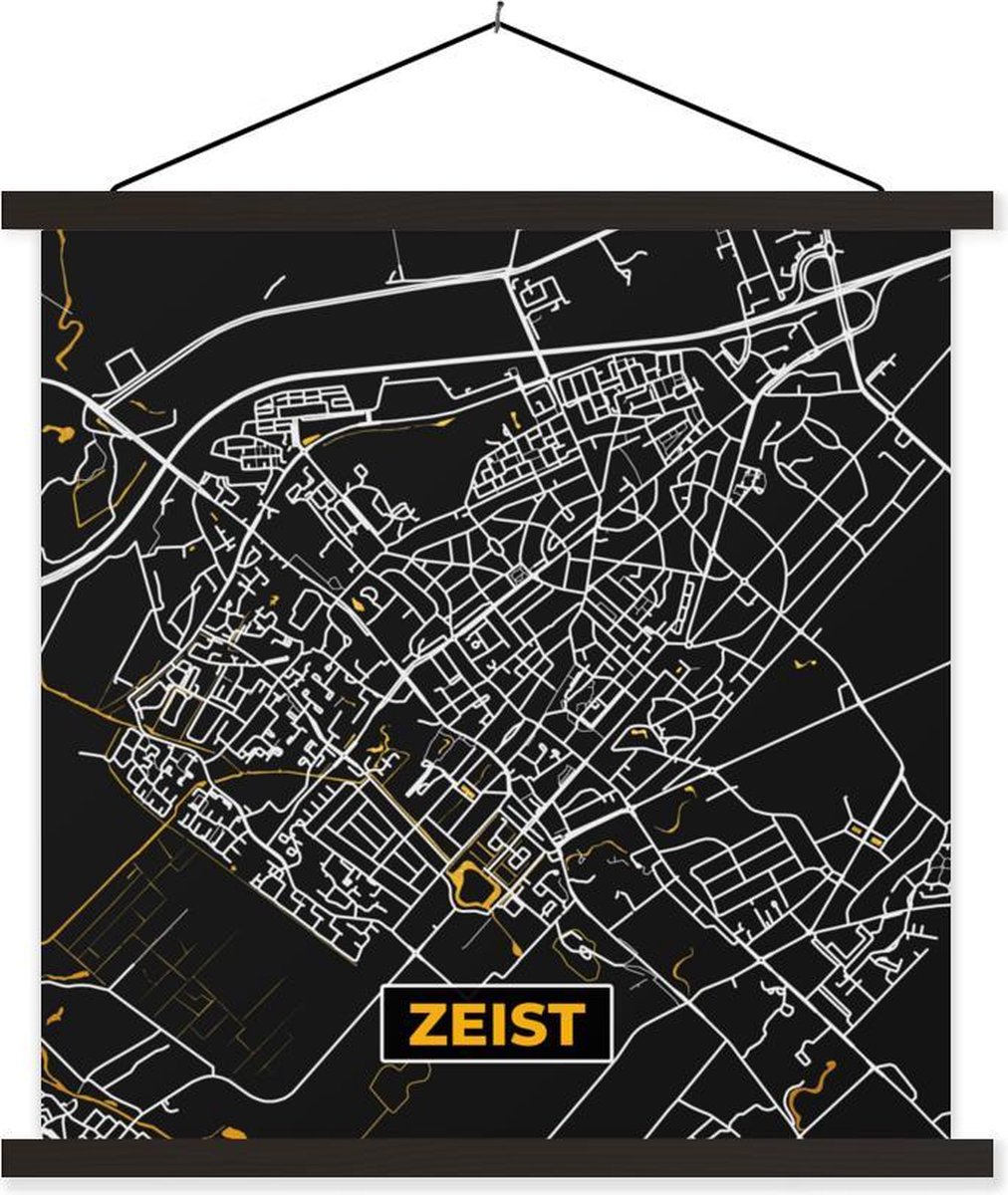 Posterhanger incl. Poster - Schoolplaat - Plattegrond - Zeist - Goud ...