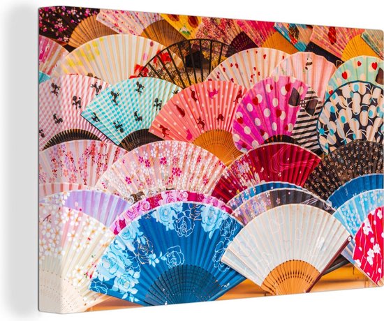 Canvas schilderij 150x100 cm - Wanddecoratie Verschillende Japanse ...