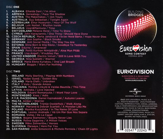 Eurovision Song Contest Vienna 2015, Eurovisie Songfestival | CD (album ...