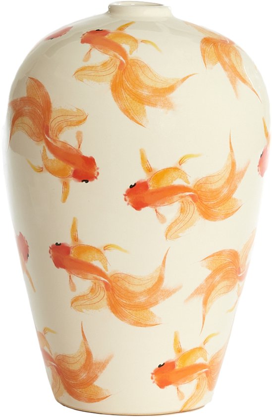 Light & Living - Vaas FISH - Ø20.5x30.5cm - Wit | bol