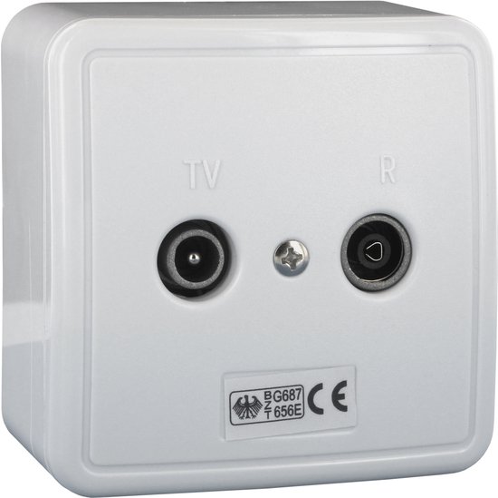 Q-Link coax opbouw contactdoos - radio - tv - wit | bol