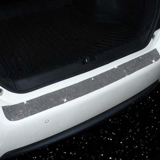 Rhinestone Rear Bumper Protection Sticker - Scratch-Resistant Boot Step ...
