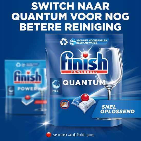 Finish Quantum All in One regular vaatwastabletten - 140 capsules | bol