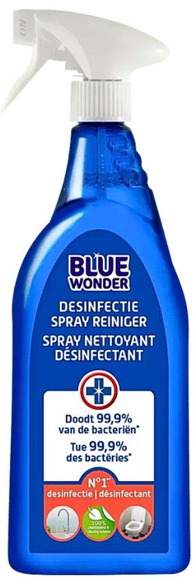 Blue Wonder - Allesreiniger Spray - Tegen Bacteriën & Virussen - 750ml ...