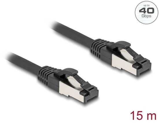 Delock RJ45 Network Cable Cat.8.1 S/FTP 15 m up to 40 Gbps black | bol