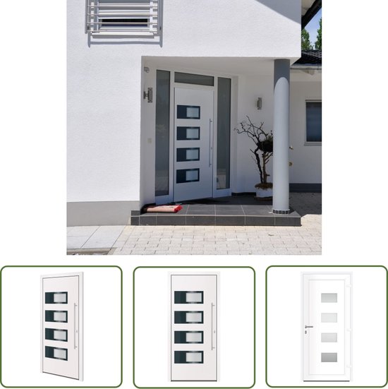 vidaXL Voordeur Kopen - Voordeur - Voordeur 100x210 cm aluminium en PVC ...