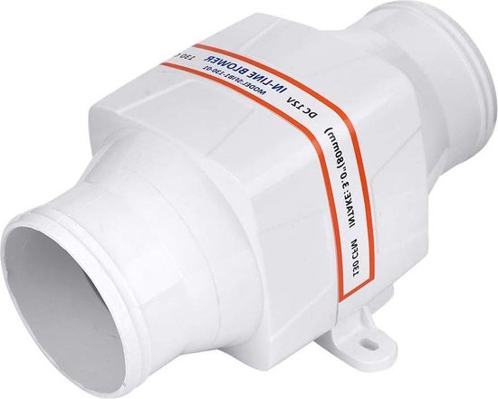 75mm Luchtventilator Witte Buisventilator 12V Stil Afvoerventilator ...