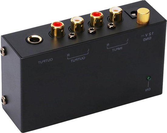 Phono-draaitafelvoorversterker 100-240V met stereo RCA-ingang en ...