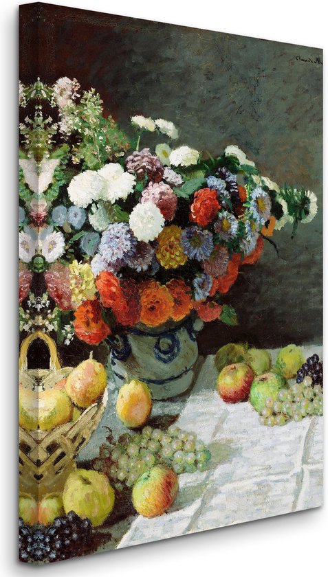 Claude Monet - Still Life with Flowers and Fruit - Stilleven met ...