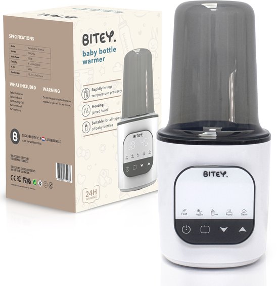 Bitey 5-in-1 Flessenwarmer - Verwarmt zeer snel - Sterilisator met stoomkap -... | bol
