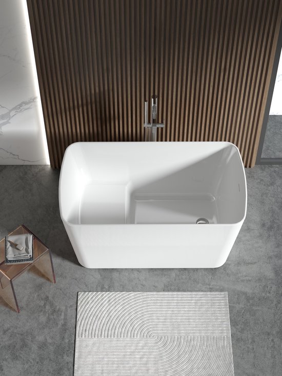 Badplaats Ligbad Neo 125 x 71 x 61 cm - Vrijstaand Bad - Hoogglans wit ...