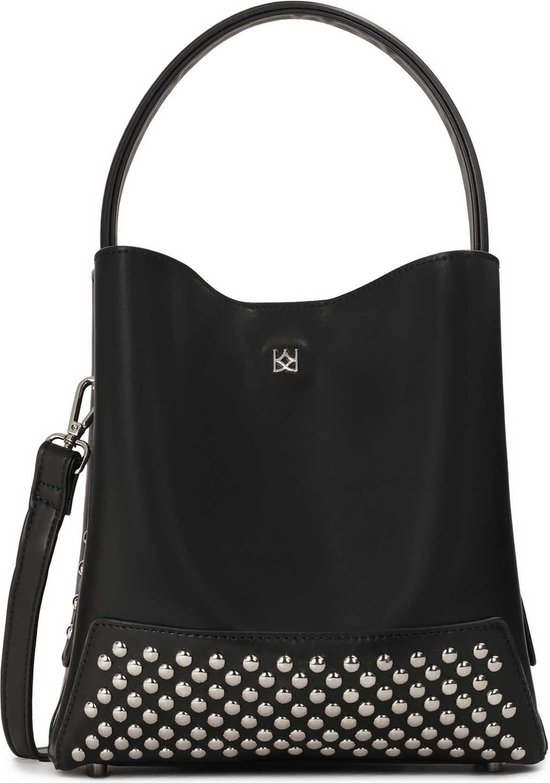 Black handbag with silver rivets | bol