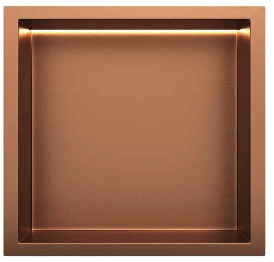 Copper RVS Inbouwnis 30x30x10cm met LED verlichting | bol