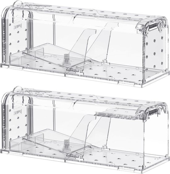 Diervriendelijke Muizenval Set van 2 - Contactloze en Herbruikbare ...