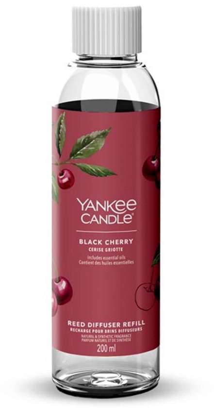 Yankee Candle Black Cherry Signature Reed Diffuser Refill 200ml | bol
