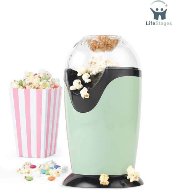 LifeStages - Popcorn Machine - Elektrische Hete Lucht Popcornmachine - Retro... | bol