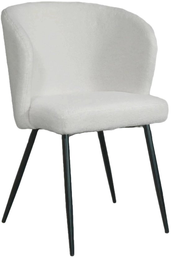 SET DEAL: 6 stuks Eetkamerstoel teddy wit Felix eetstoel zetel | bol