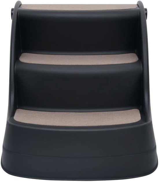 vidaXL Hondentrap - Zwart - 3 treden - Inklapbaar Hondentramp ...