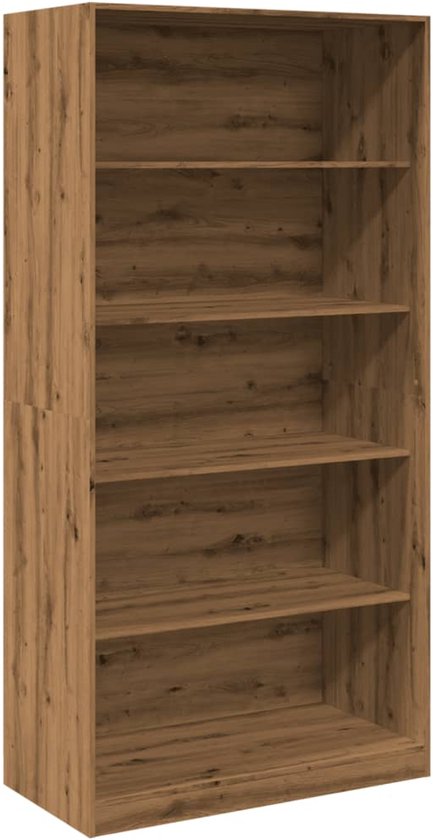 The Living Store Gangkast 5 vakken - 100x50x200cm - Artisanaal eiken ...