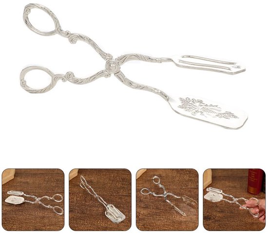 Zerodeko Buffet Tong Brood Cake Clip: Legering Voedsel Tong Steak Klem ...