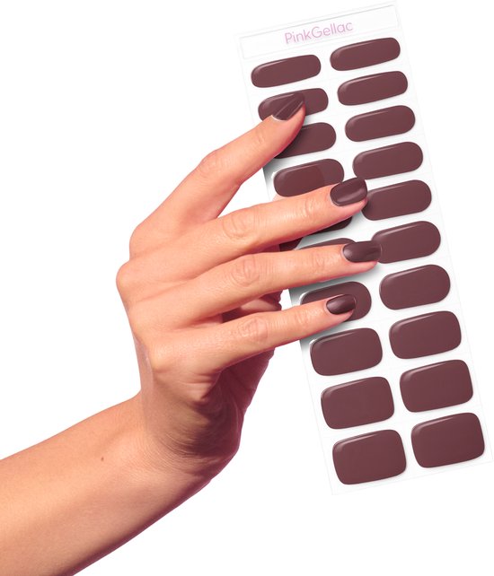 Pink Gellac - UV Nagelstickers - Gellak Stickers 0032 Cherrywood Red ...