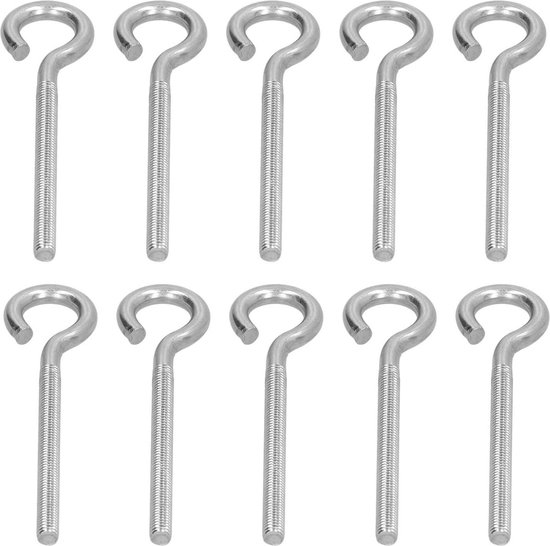 Ring Schroef Haak Rvs Met M6 Draad - 10 Stuks Voor Zonnescherm Netten | bol