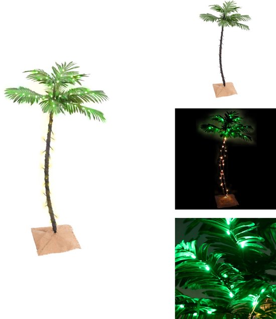 vidaXL LED-boom - LED-bomen - Palmboom - Kunstplant - Palmboom LED 72 ...