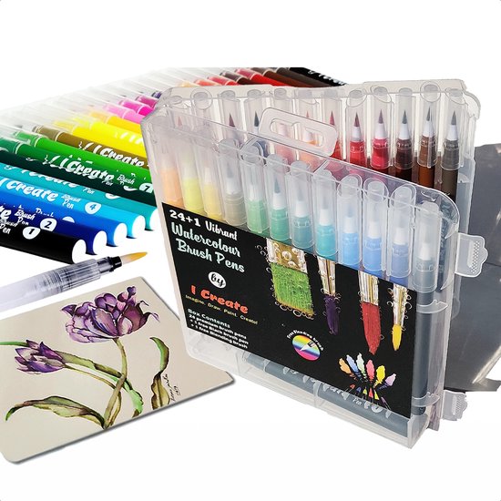 I Create Aquarel Stiften - Set van 24 Aquarelverf voor Schilderen op ...