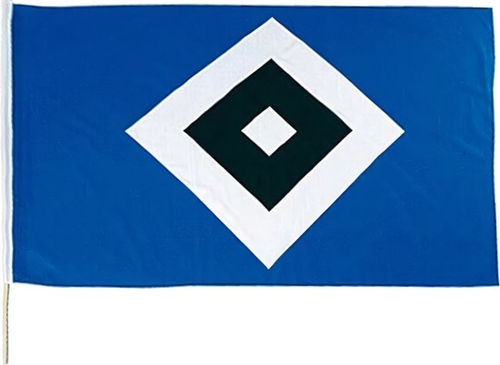 Hamburger SV HSV Fahne Raute mit Stock Fussball | bol