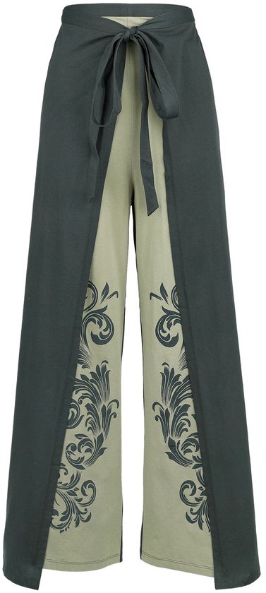 Black Premium by EMP Donkergroene stoffen broek met overslag en ...