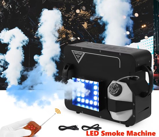 Rookmachine - 1500W Verticale Rookmachine met LED – DMX & Draadloze ...