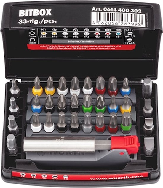 Wurth - Bitbox, maat 3 33-delig - Bitbox, maat 3 33-delig - | bol