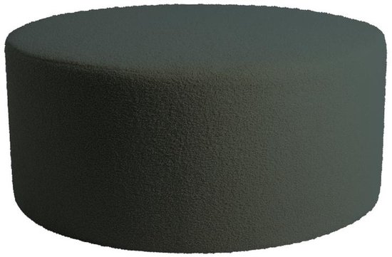 PTMD Evie Poef Teddy - H40 x Ø90 cm - Poly - Groen | bol