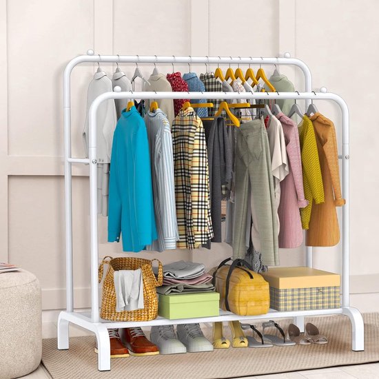 Kledingrek, 110 * 62 * 150 cm groot kledingrek, kledingrek met dubbele ...